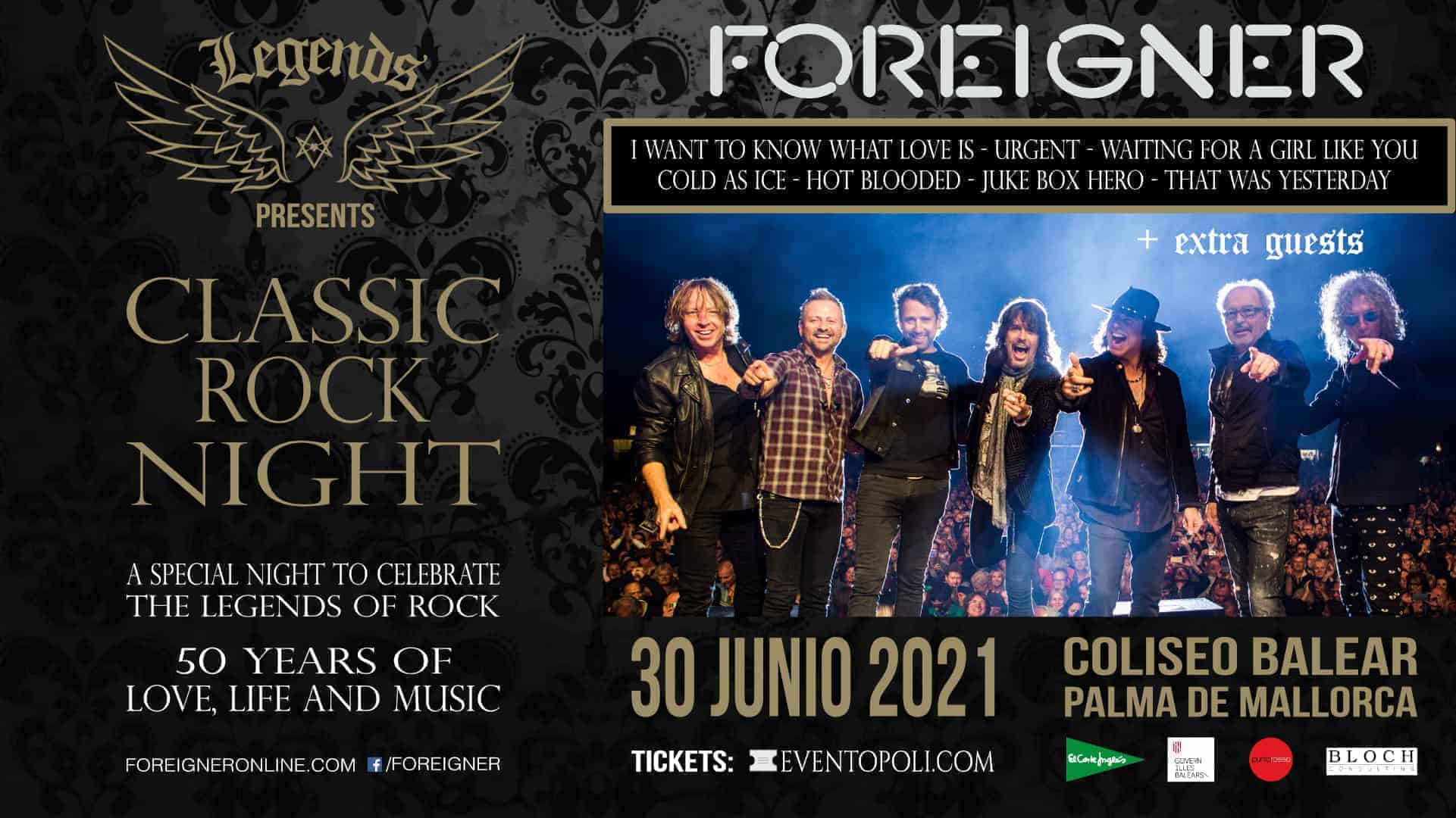 Foreigner General Tickets | Legends VIP